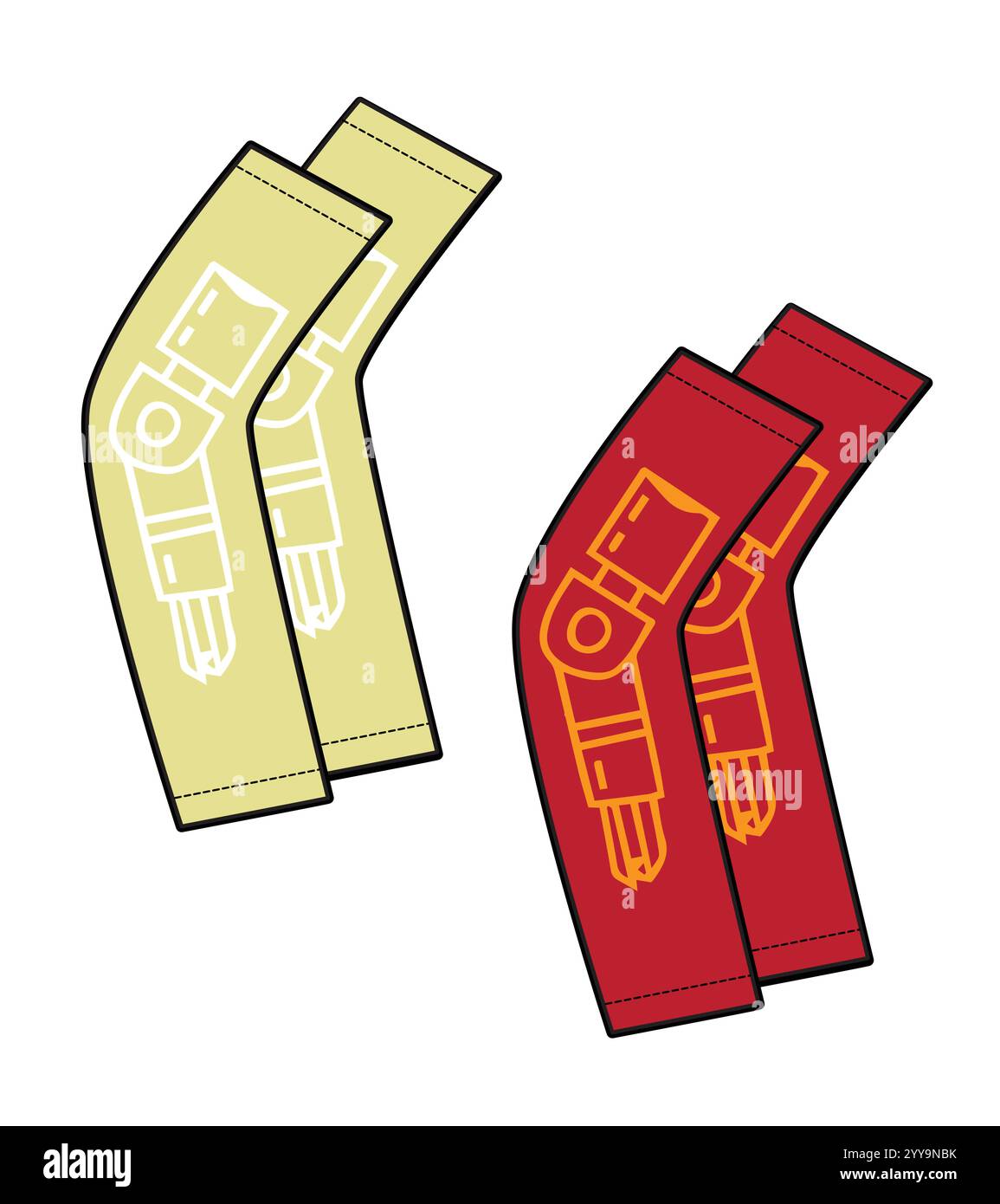 Arm sleeves gloves template hi-res stock photography and images - Alamy