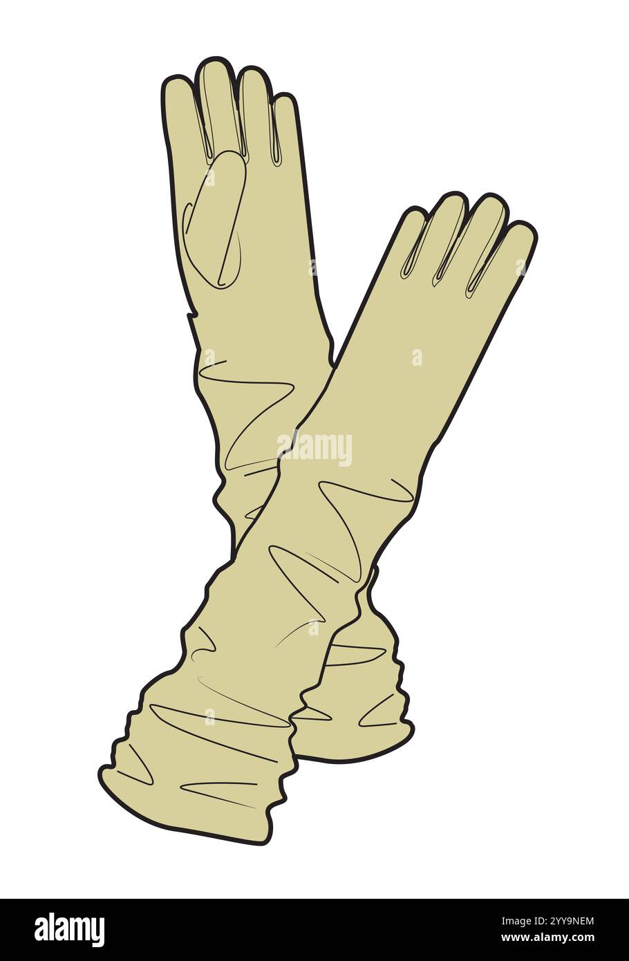 Satin opera gloves hi-res stock photography and images - Alamy