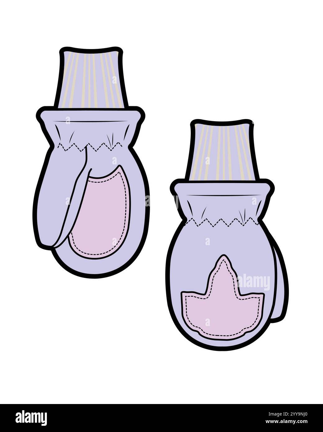 Kids mittens template hi-res stock photography and images - Alamy