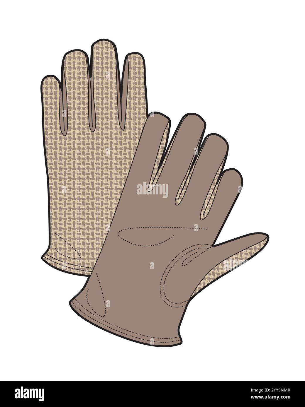 Driving gloves illustration Stock Vector Images - Alamy
