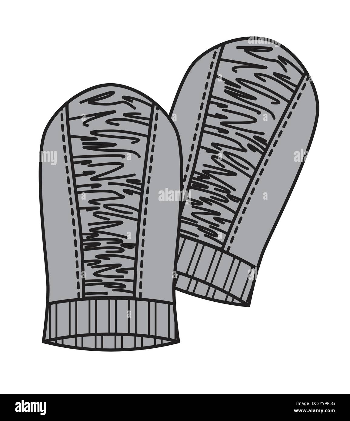 Kids mittens template hi-res stock photography and images - Alamy