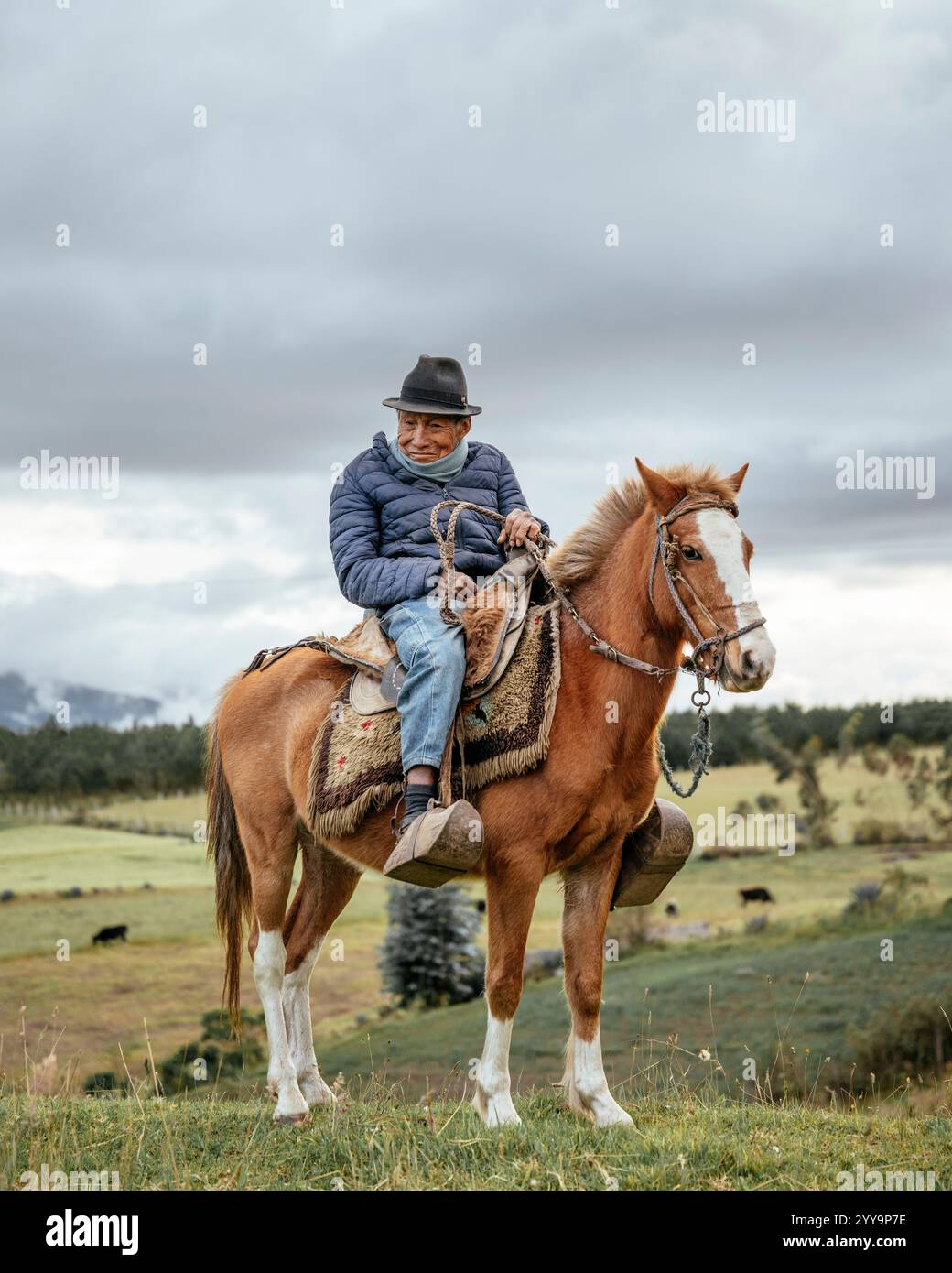 Antonio on Horse, Festival of Light (Inti raymi festival) Cochas ...
