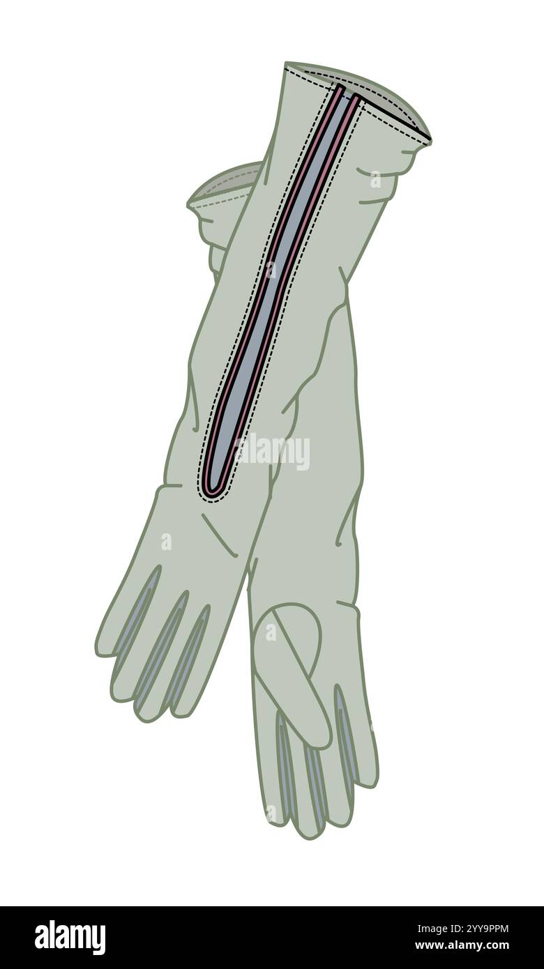 Long leather gloves drawing hi-res stock photography and images - Alamy