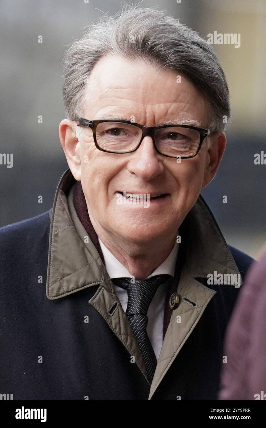 File photo dated 19/12/23 of Lord Peter Mandelson attending the ...
