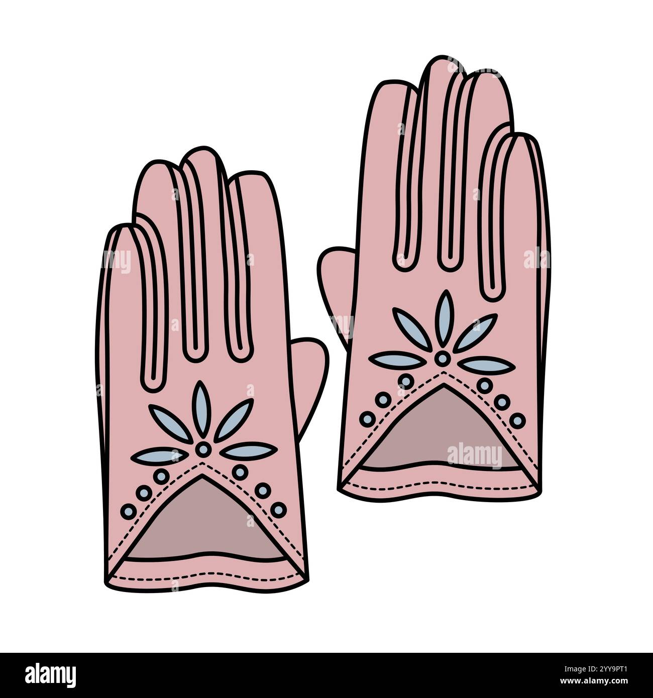 Ladies leather gloves drawing hi-res stock photography and images - Alamy