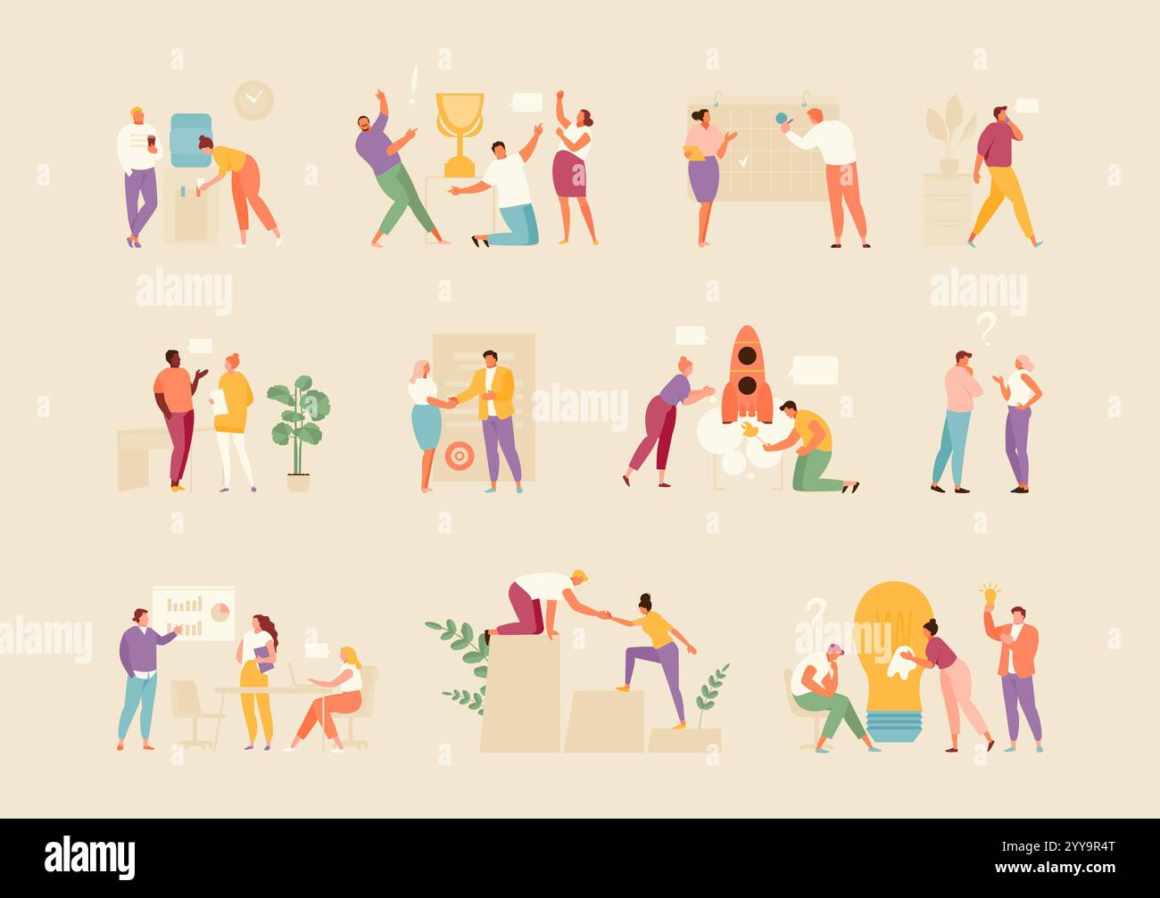 Business people in the office. Working moments of office life. Team and ...