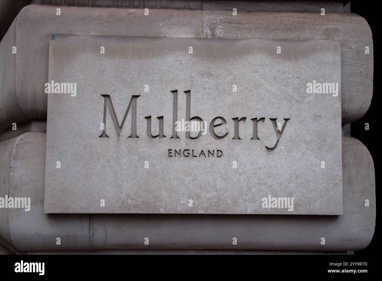 London, UK. 20th December 2024. Mulberry logo at a store in Regent Street. Credit: Vuk Valcic ...