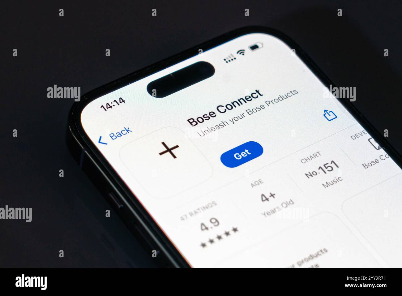 New York, USA - December 20, 2024: Bose Connect app displayed on ...