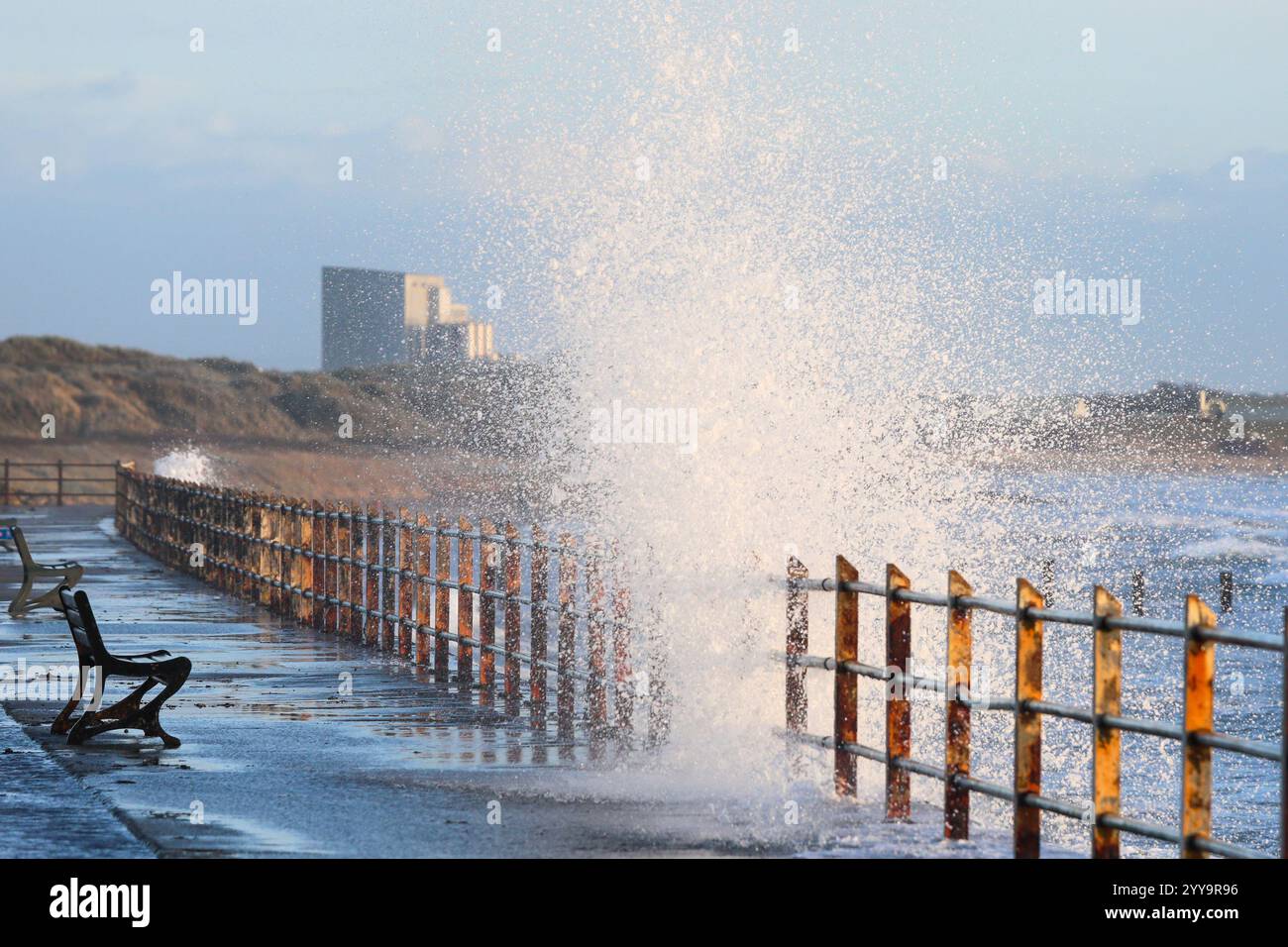 Saltcoats, UK. 20th Dec, 2024. Strong winds up to 60mph were forecast ...