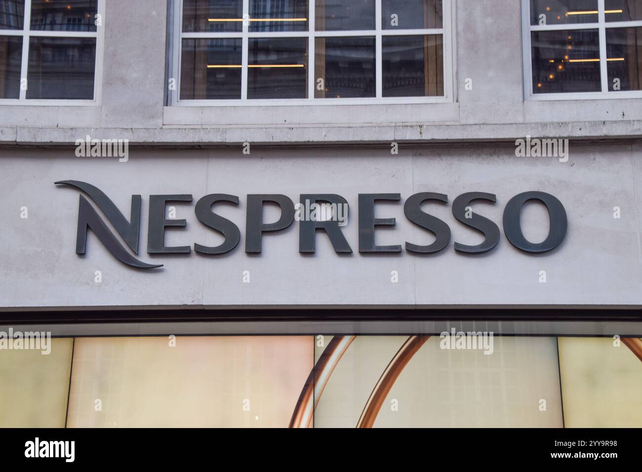 London, UK. 20th December 2024. Nespresso logo at a store in Regent ...