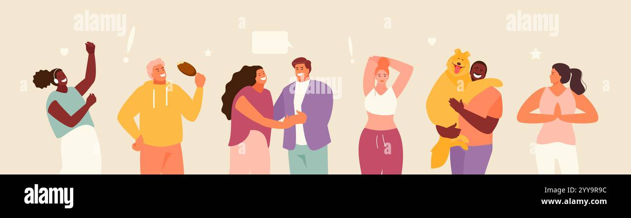 Enjoyable positive Stock Vector Images - Alamy