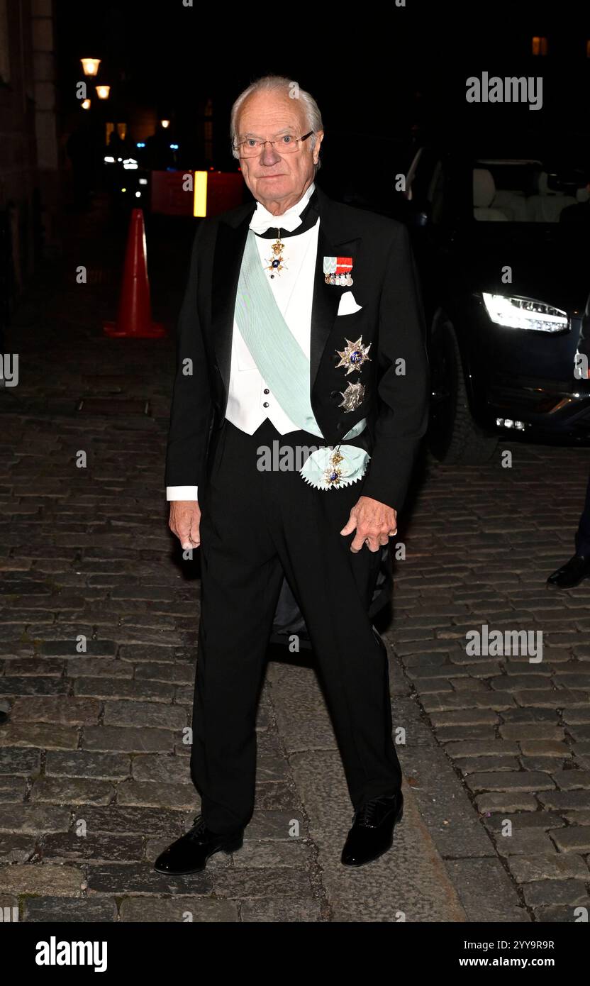 King Carl Gustaf arrives to the Swedish Academy´s Annual Grand Ceremony ...