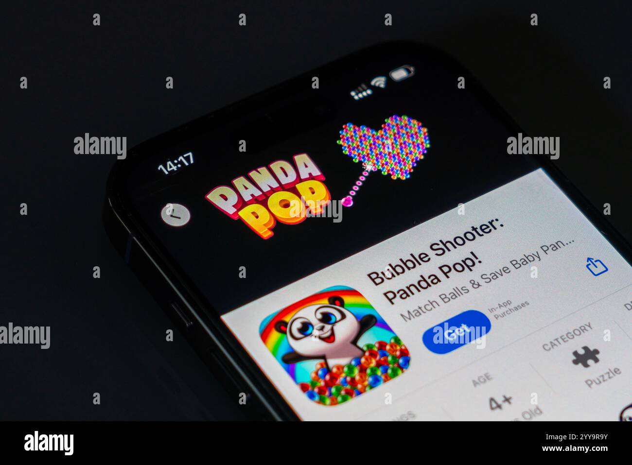 New York, USA - December 20, 2024: Panda Pop game app displayed on ...