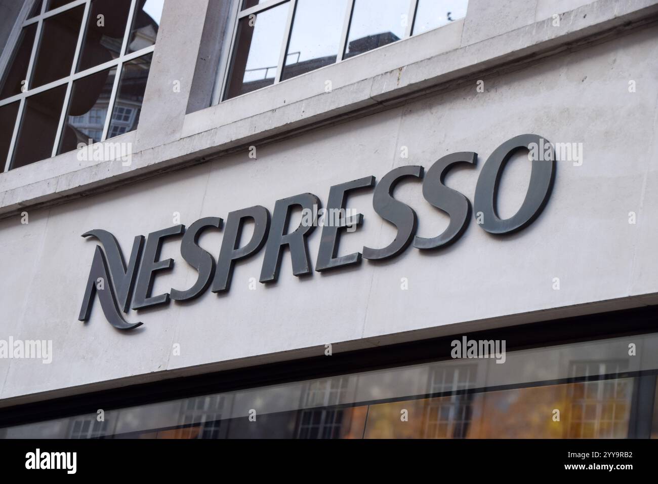 London, UK. 20th December 2024. Nespresso logo at a store in Regent ...