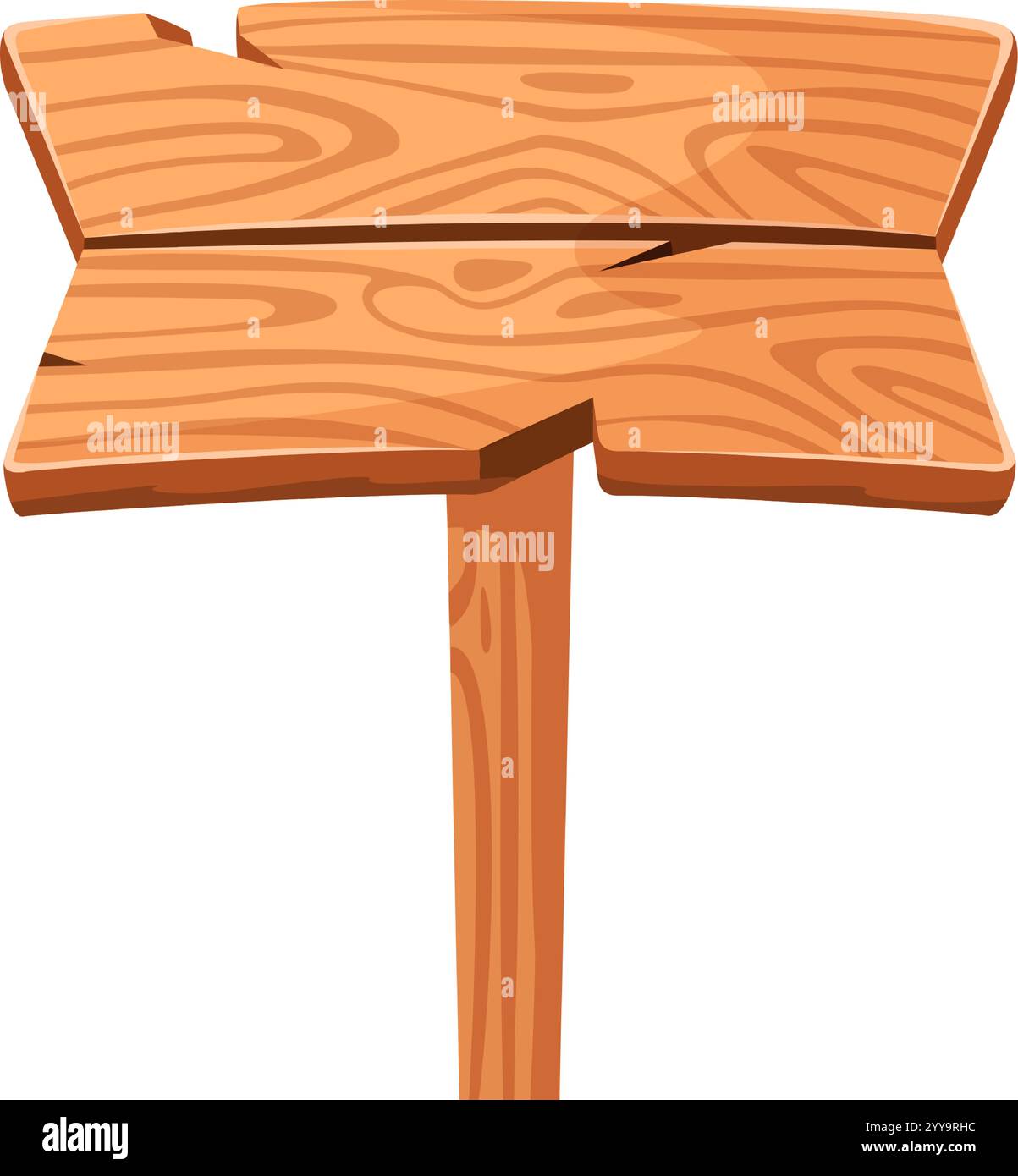 Empty wooden sign featuring cracks and ample copy space, positioned on ...