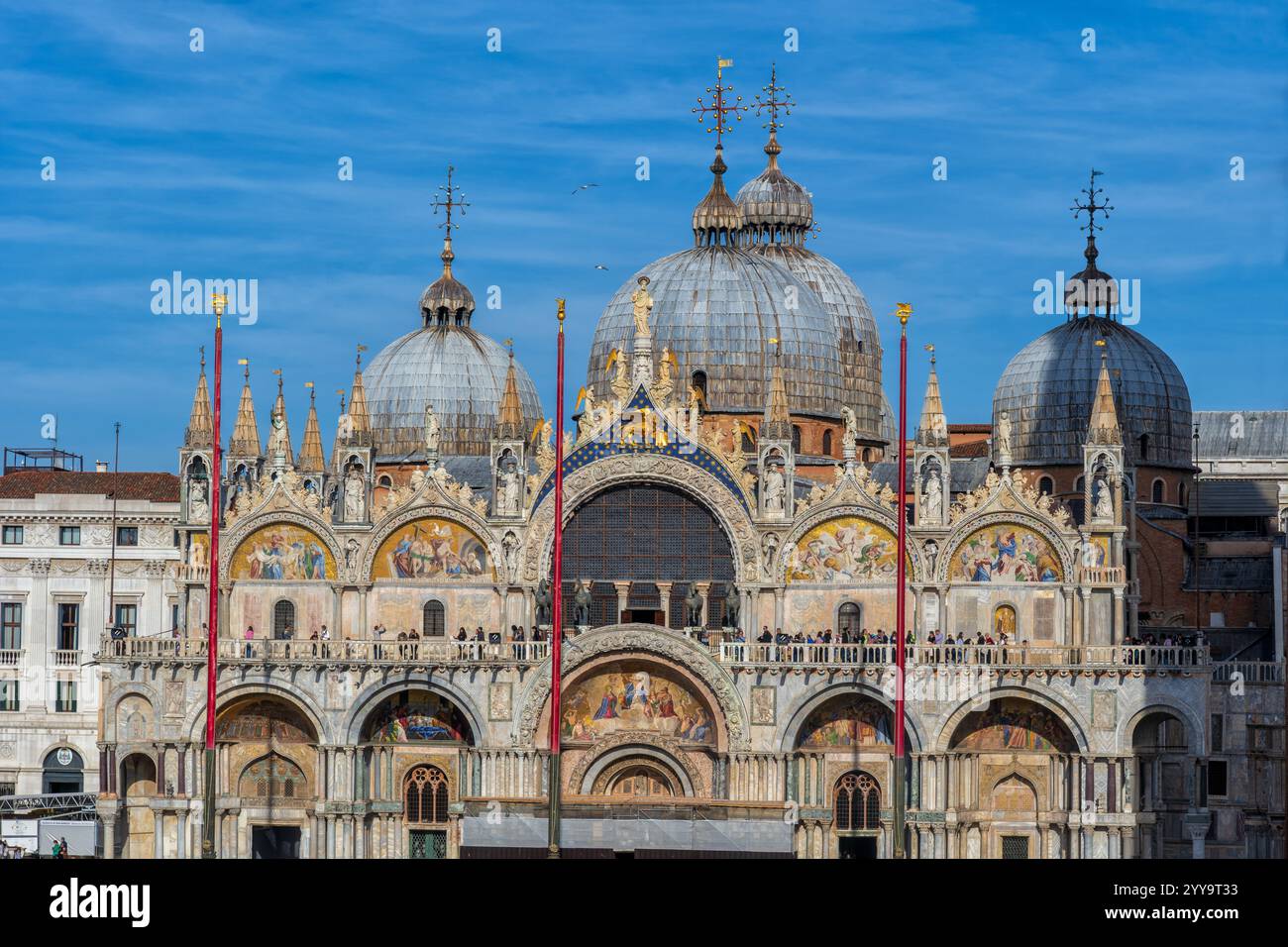 St. Mark's Basilica in city of Venice, Italy. Patriarchal Cathedral ...