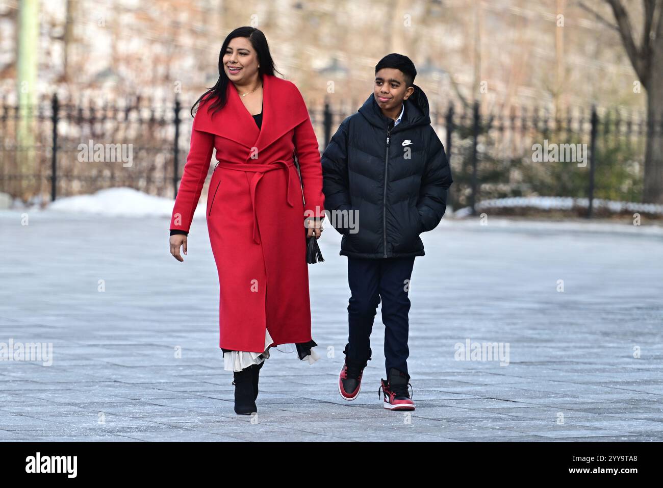 Ottawa, Canada. 20th Dec, 2024. Liberal MP Ruby Sahota, left, arrives ...