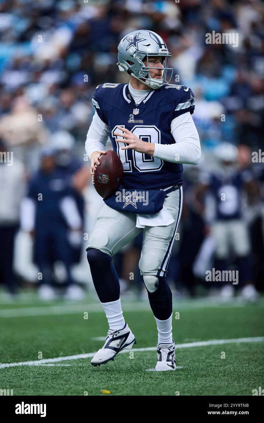 Dallas Cowboys quarterback Cooper Rush (10) drops back to pass during ...
