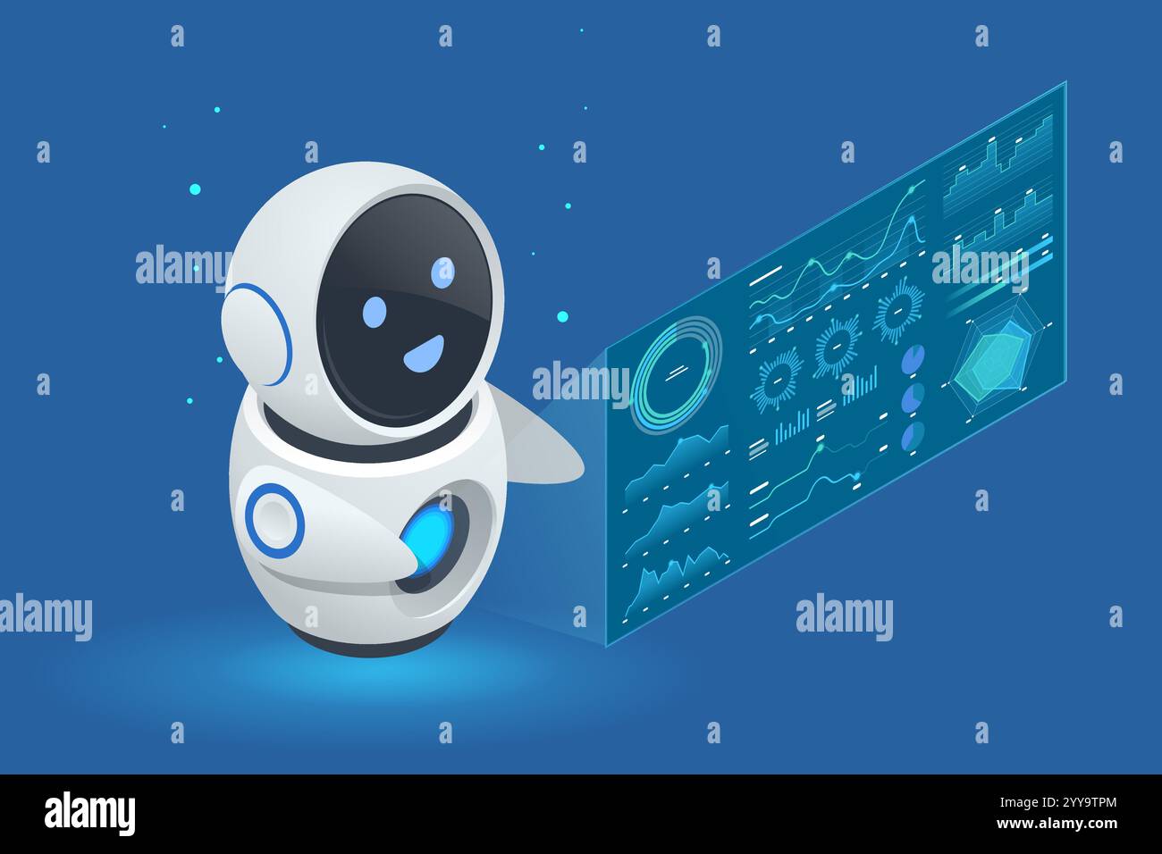 Displaying futuristic data interface graphs Stock Vector Images - Alamy