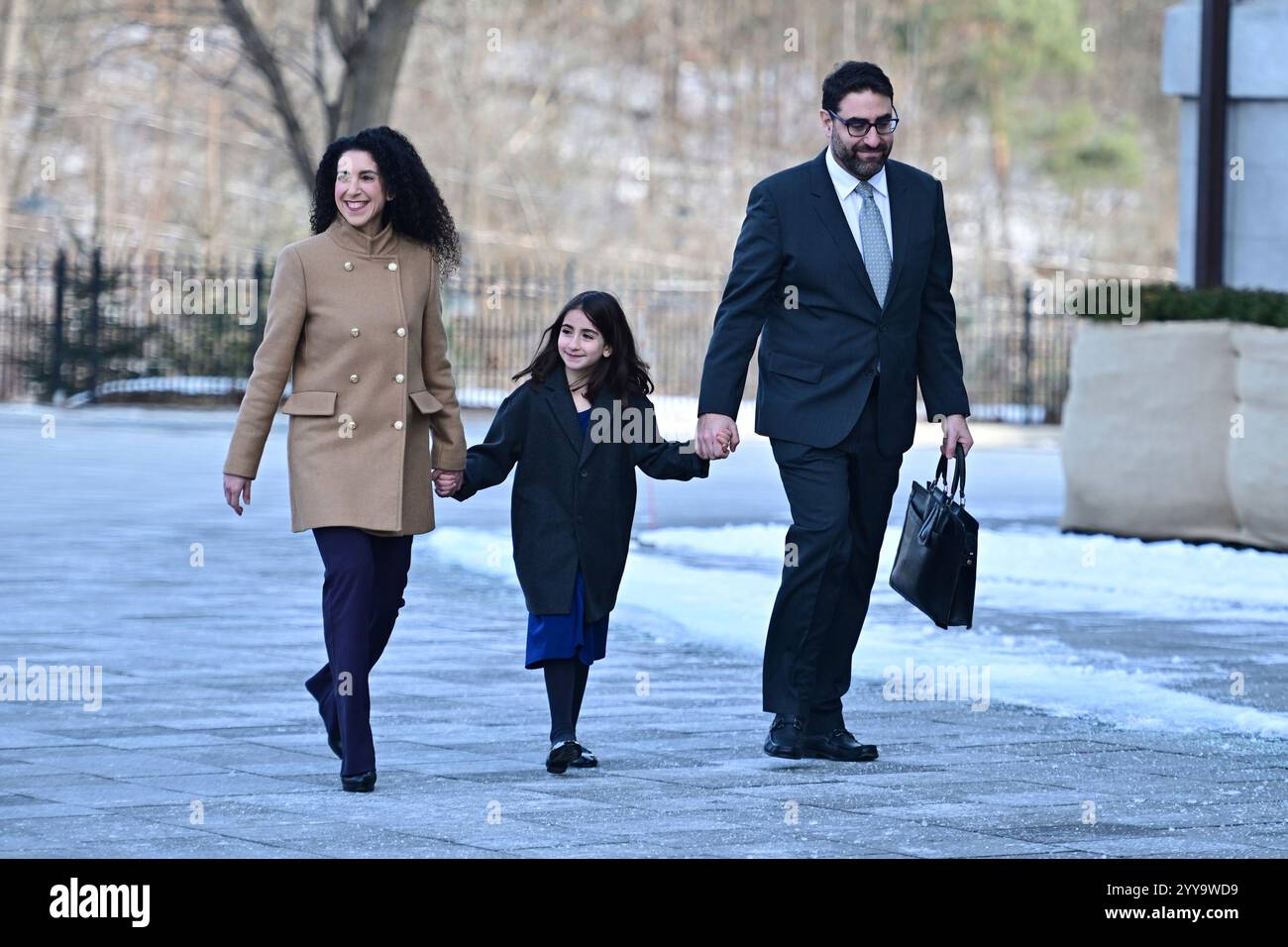 Liberal MP Rachel Bendayan, left, arrives with family members for a ...