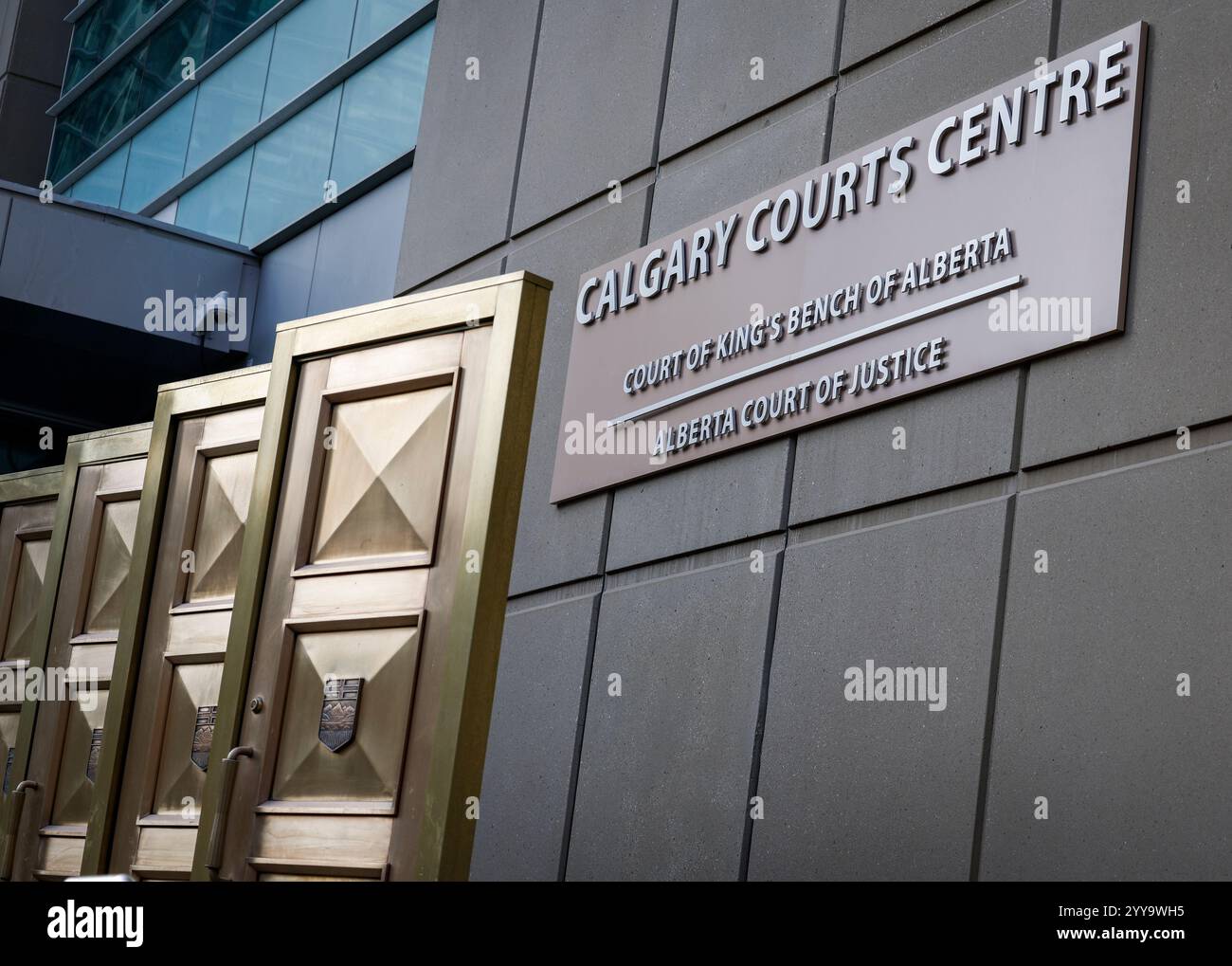 Calgary, Canada. 20th Feb, 2024. The Calgary Courts Centre is pictured ...