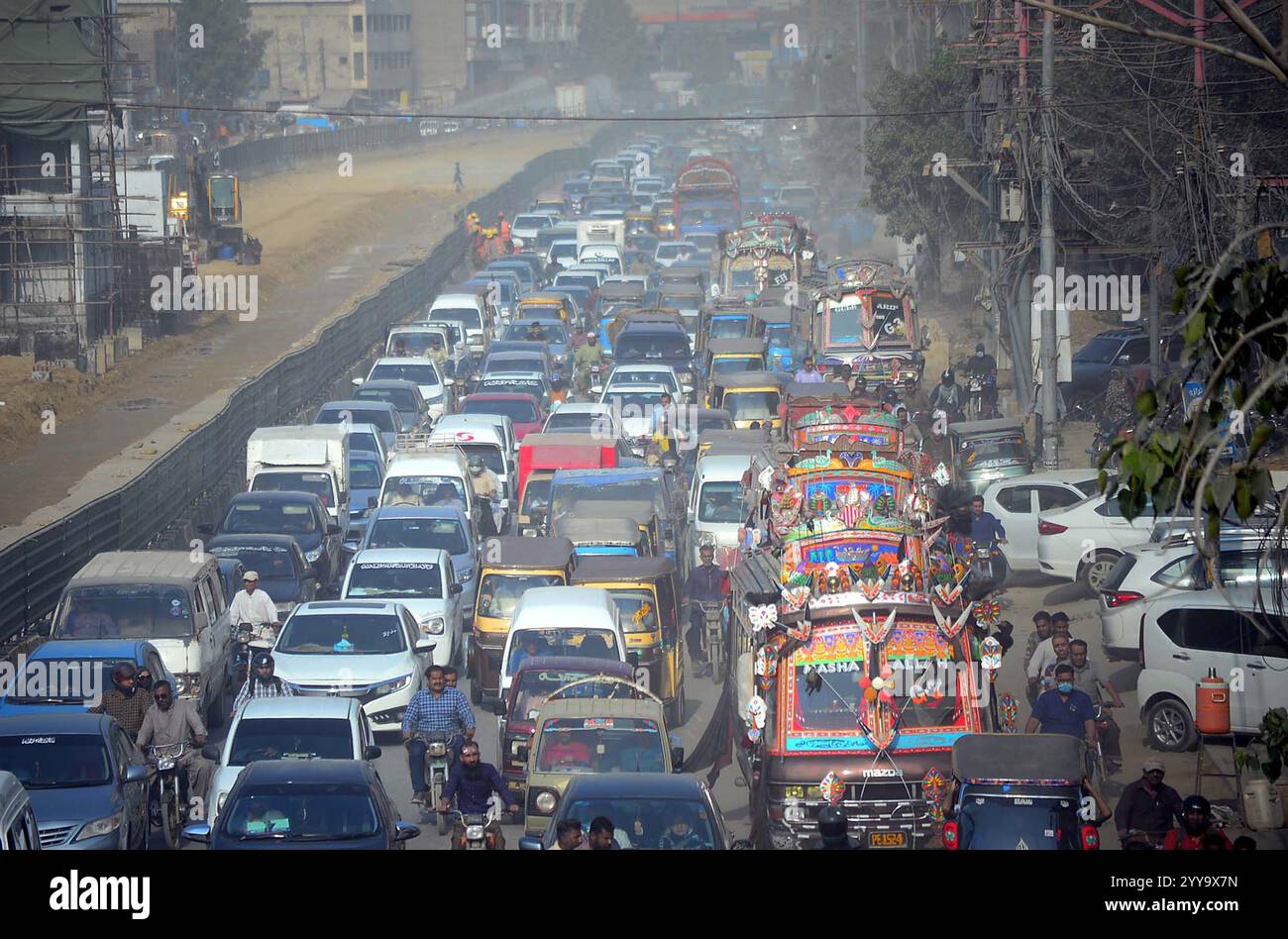 Commuters are facing inconvenience during traffic jam due to ...