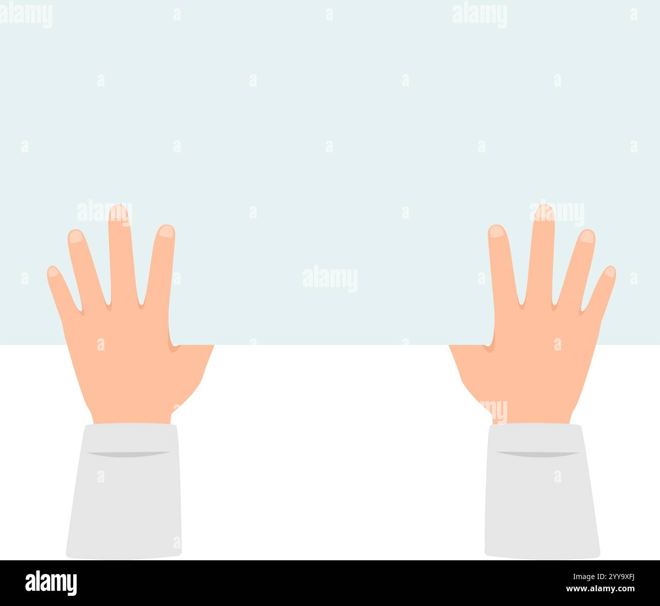 Two hands grasping a blank sign featuring ample copy space, ideal for ...