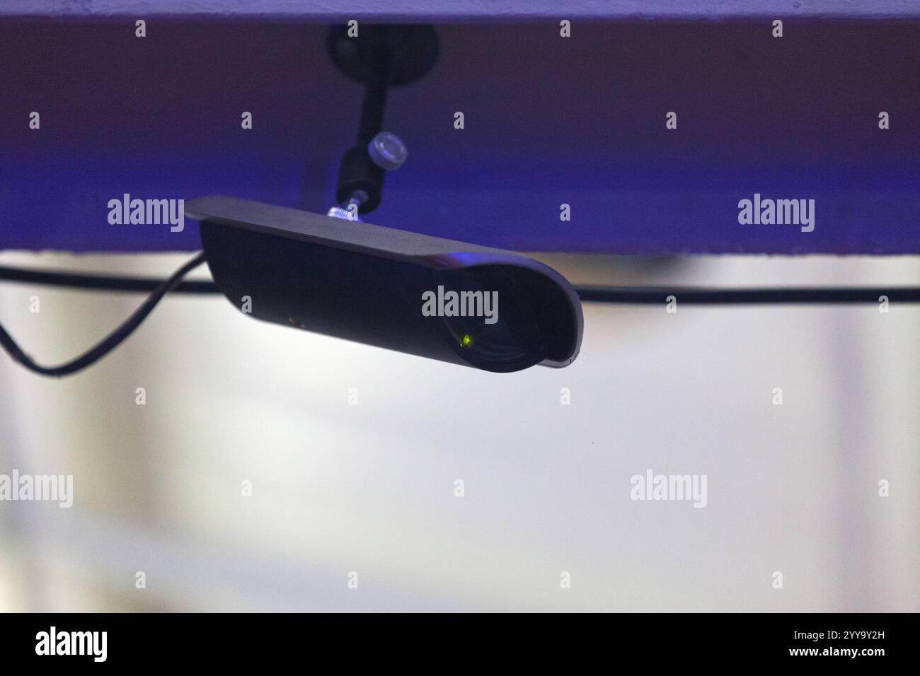 Close-up on a CCTV camera operating in a store Stock Photo - Alamy