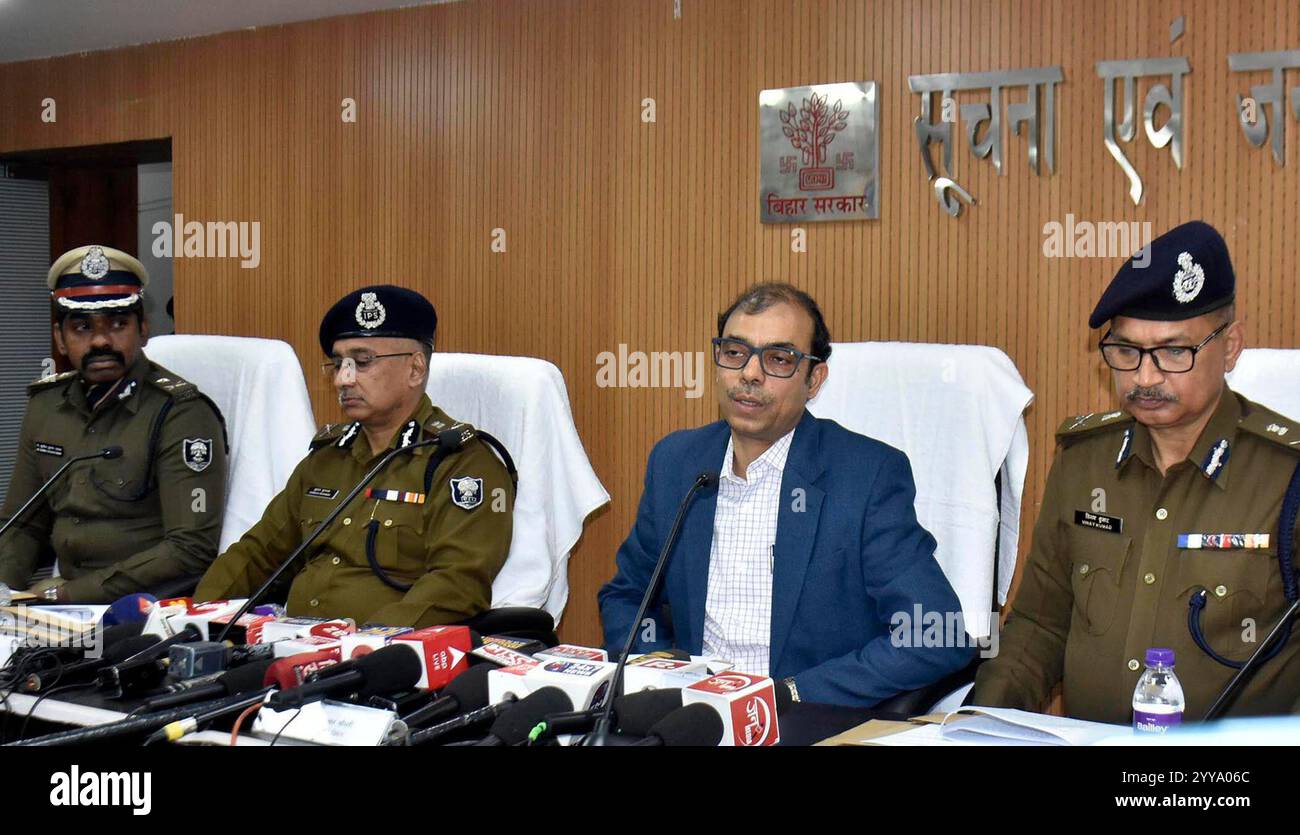 India. 20th Dec, 2024. PATNA, INDIA - DECEMBER 20: Principal secretary of Bihar Home department ...