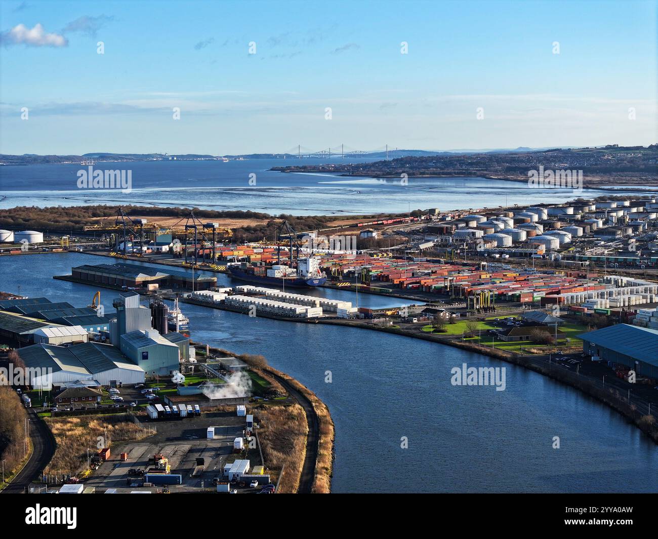 Aerial view drone container hi-res stock photography and images - Alamy