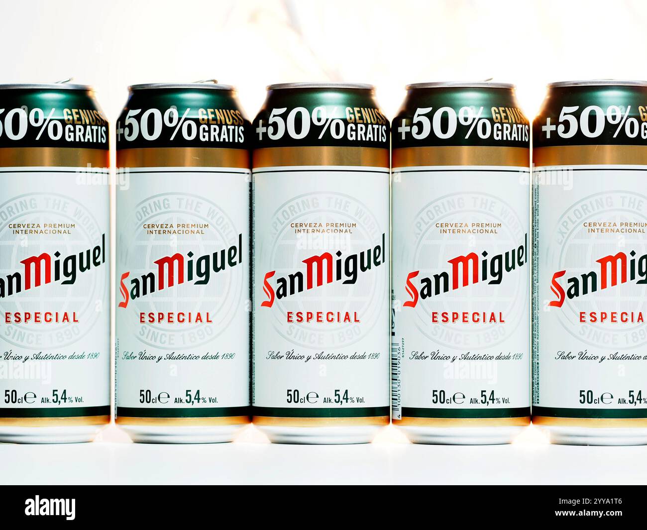 Germany. 20th Dec, 2024. In this photo illustration, Cans of San Miguel ...