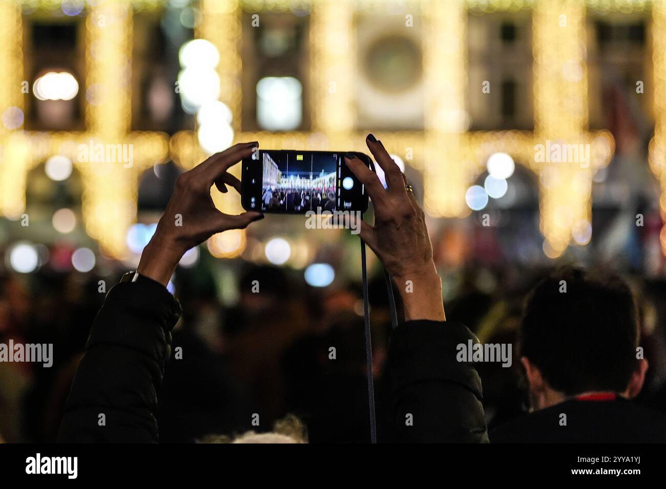 Brescia, Italia. 20th Dec, 2024. The anti-fascist demostration ...