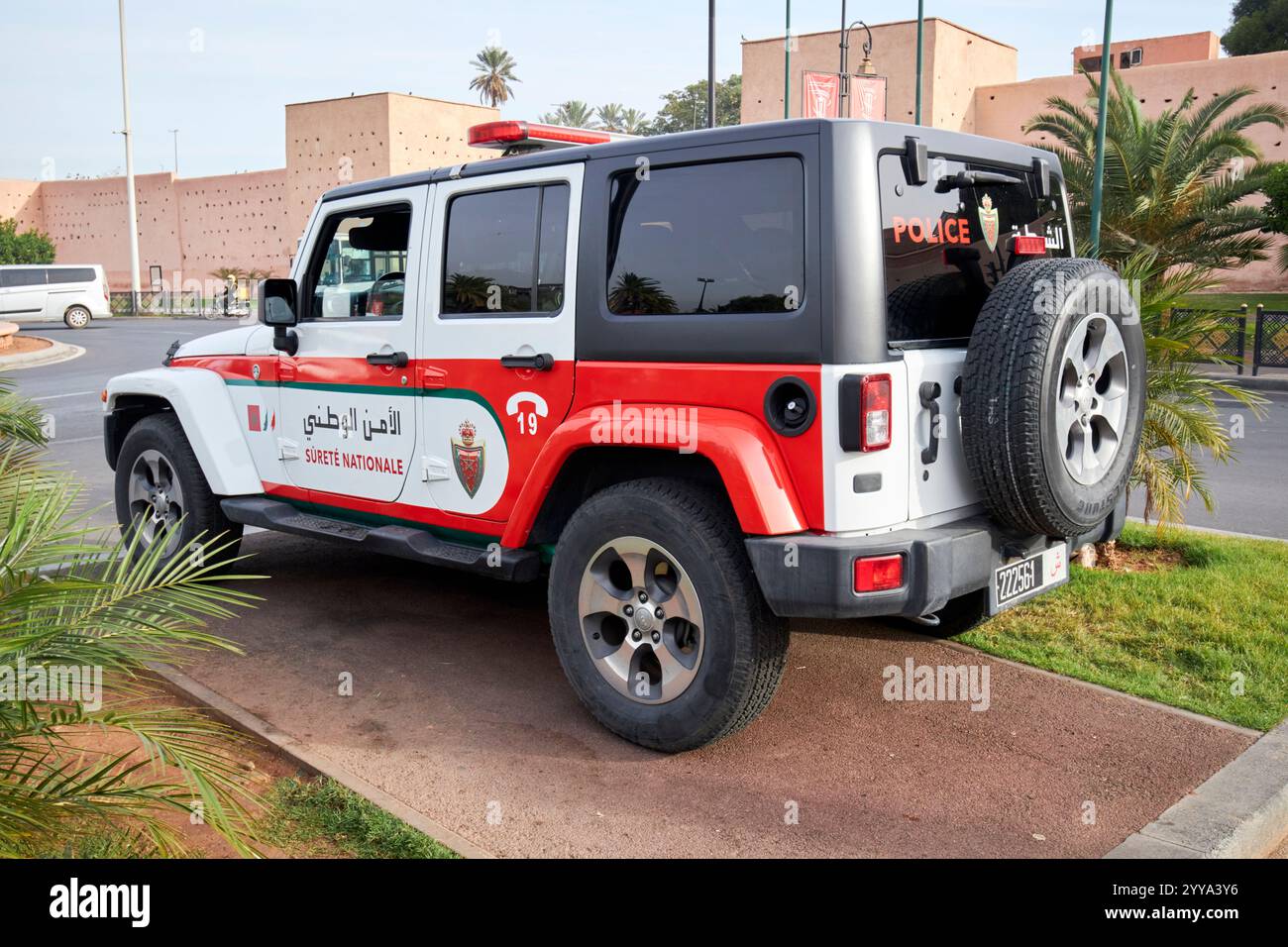 surete nationale national police force jeep patrol vehicle parked at ...