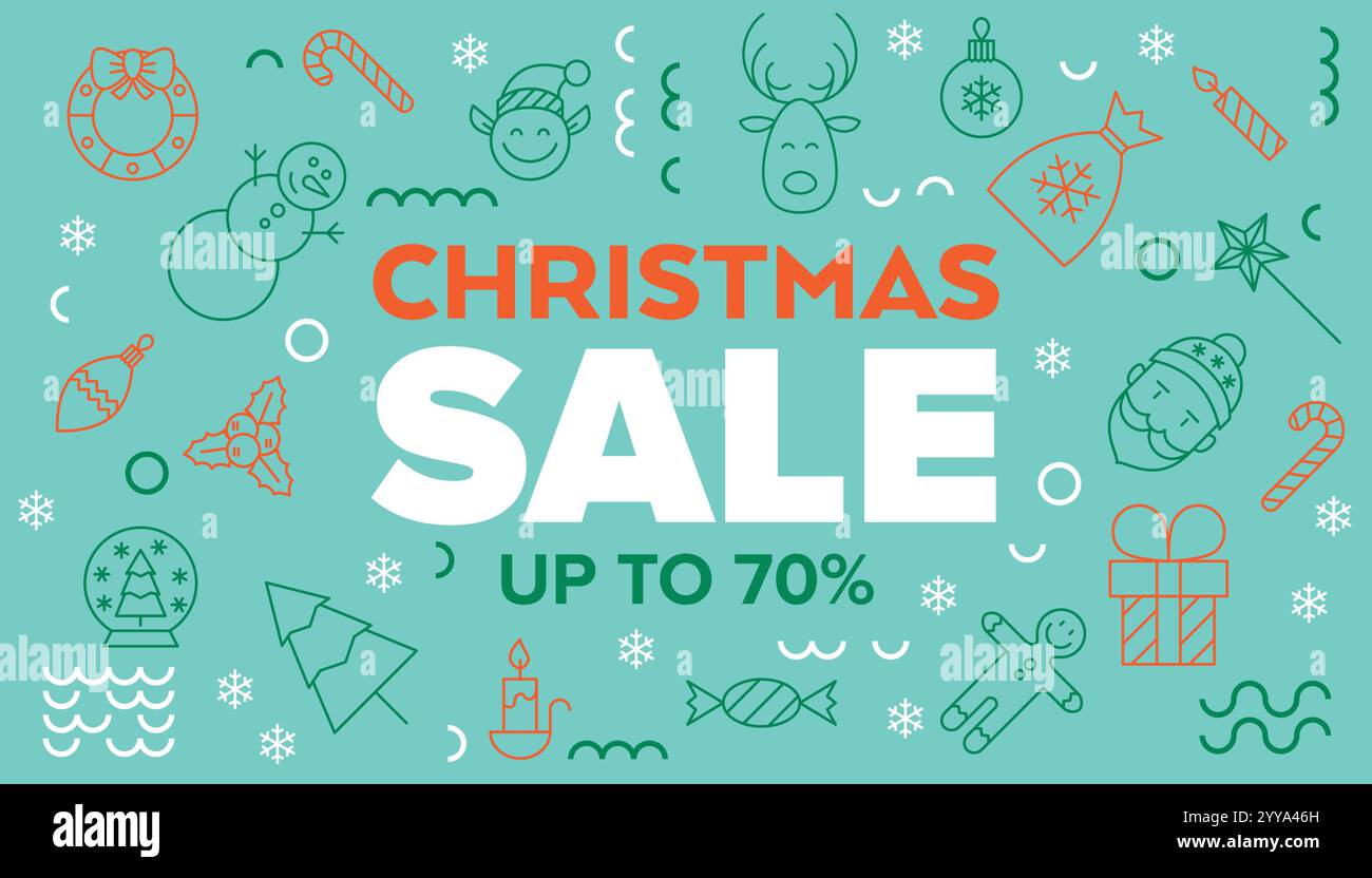 Christmas tree linear new Stock Vector Images - Alamy