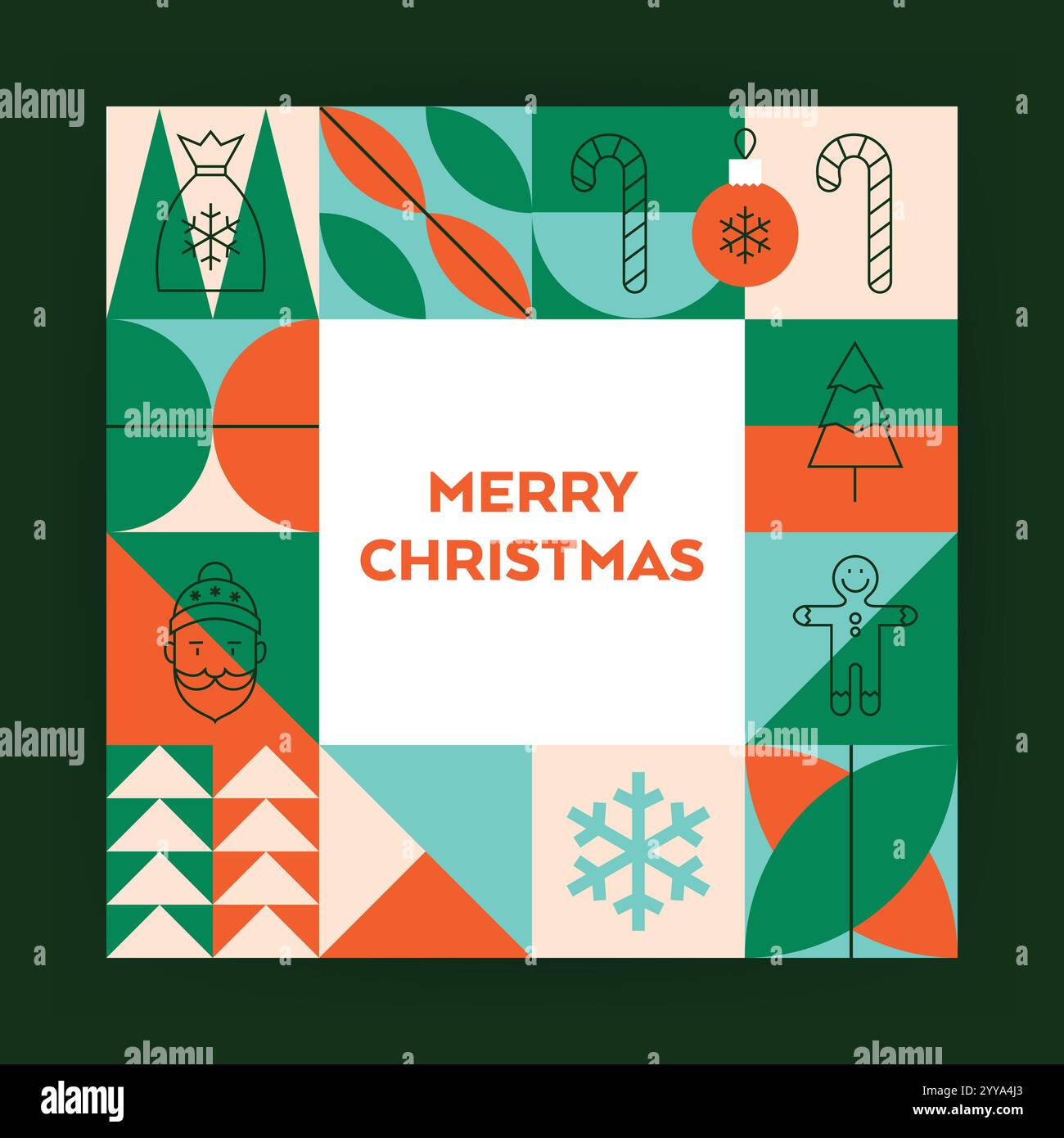 Square Merry Christmas Concept Stock Vector Image & Art - Alamy