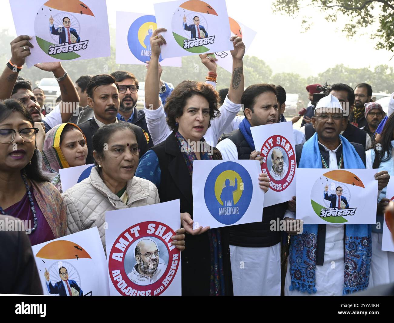 NEW DELHI, INDIA - DECEMBER 20: Congress MP Priyanka Gandhi Vadra and ...