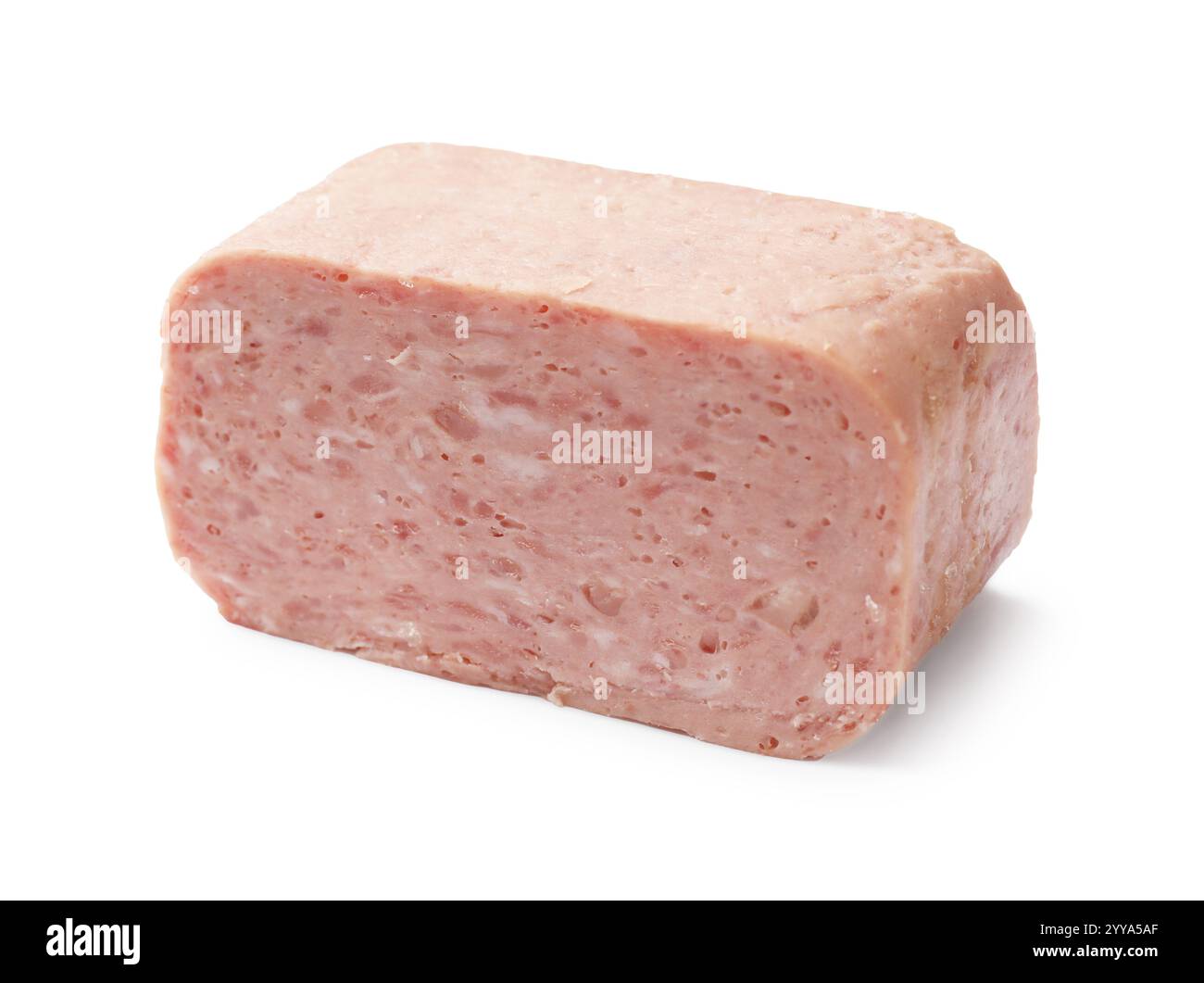 Whole piece of canned meat isolated on white Stock Photo - Alamy