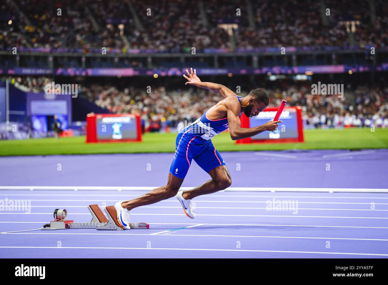 Muhammad Kounta participating in the 4X400 meters relay mixed at the ...