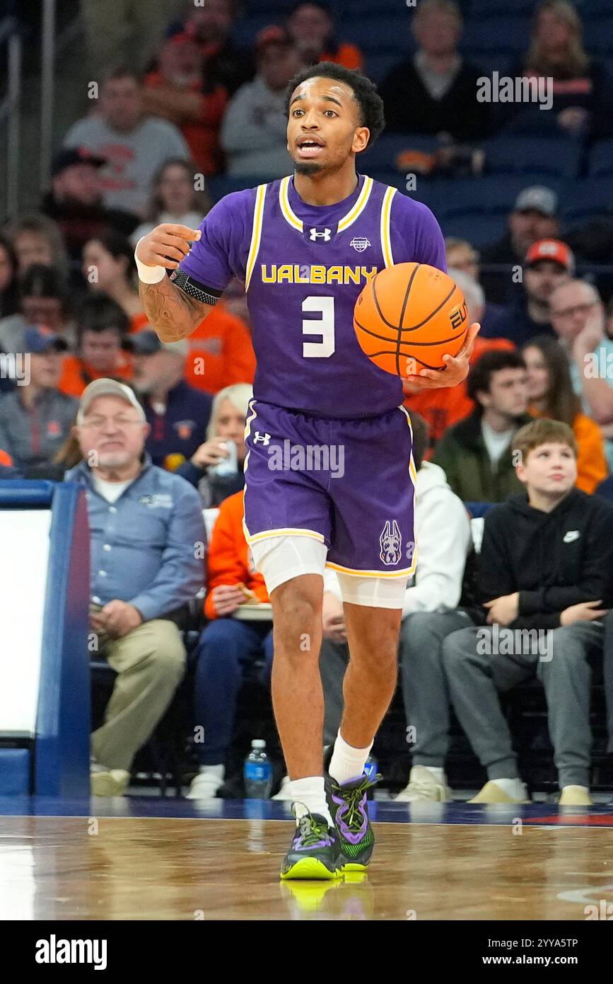 SYRACUSE, NY - DECEMBER 10: UAlbany Great Danes Guard Byron Joshua (3 ...