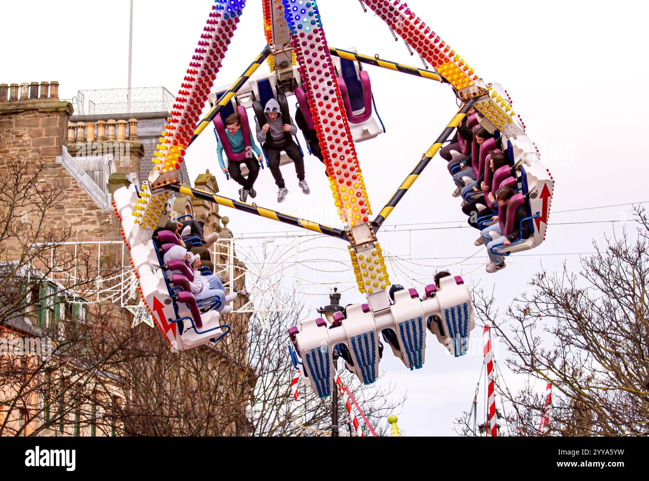 Local people are out having fun riding the Freak Out Carnival ...