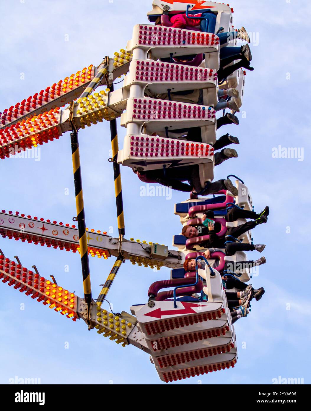 Local people are out having fun riding the Freak Out Carnival ...