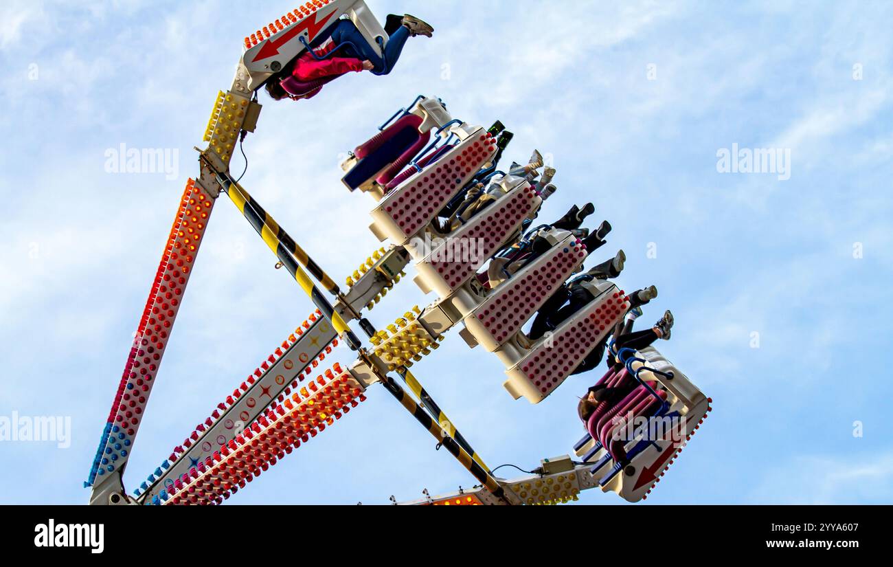 Local people are out having fun riding the Freak Out Carnival ...