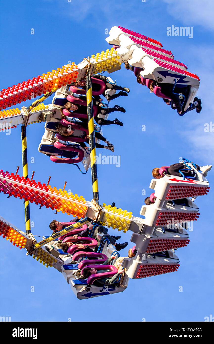 Local people are out having fun riding the Freak Out Carnival ...