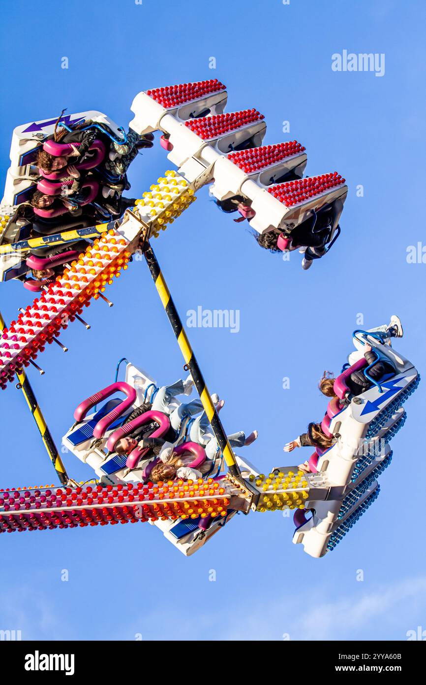 Local people are out having fun riding the Freak Out Carnival ...