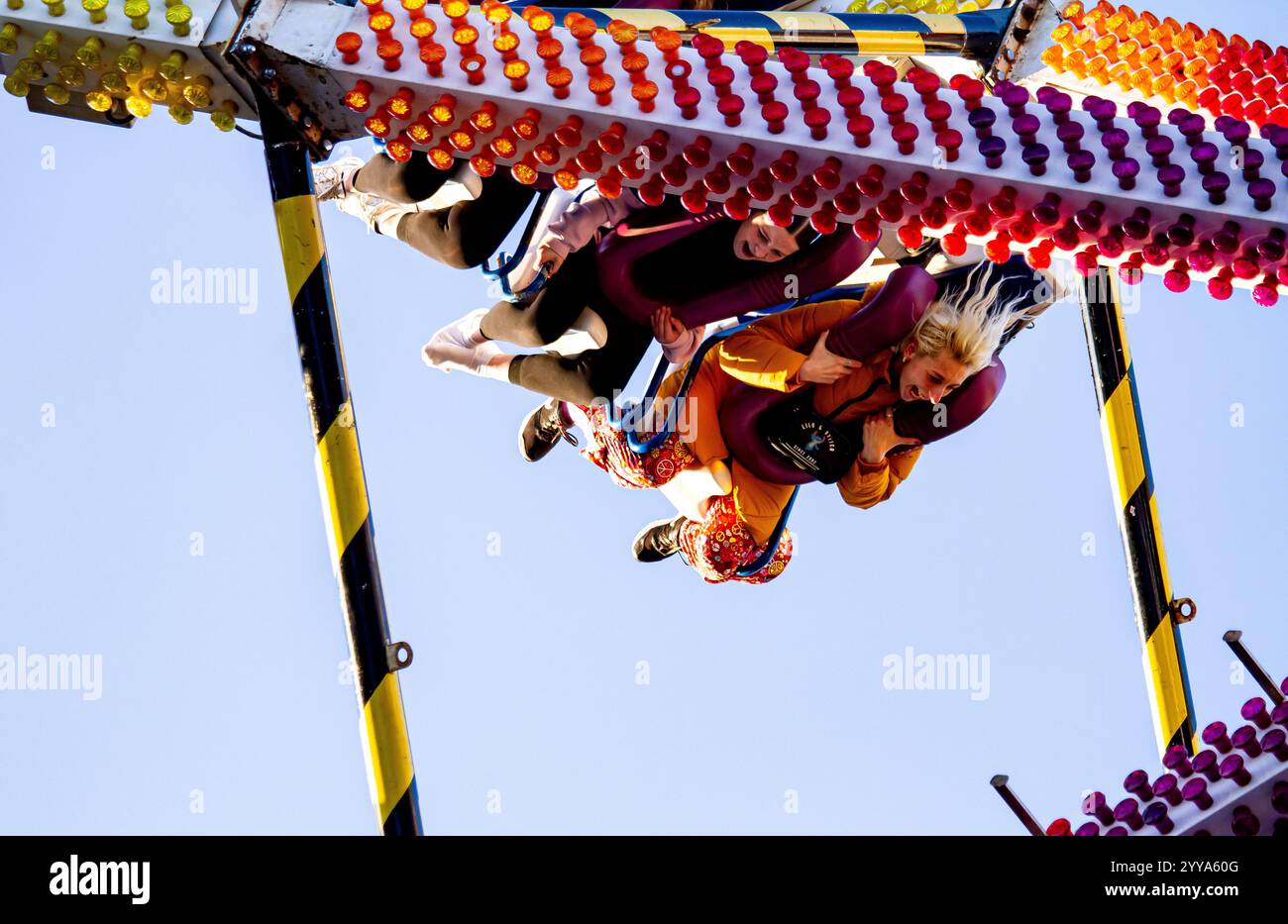 Local people are out having fun riding the Freak Out Carnival ...
