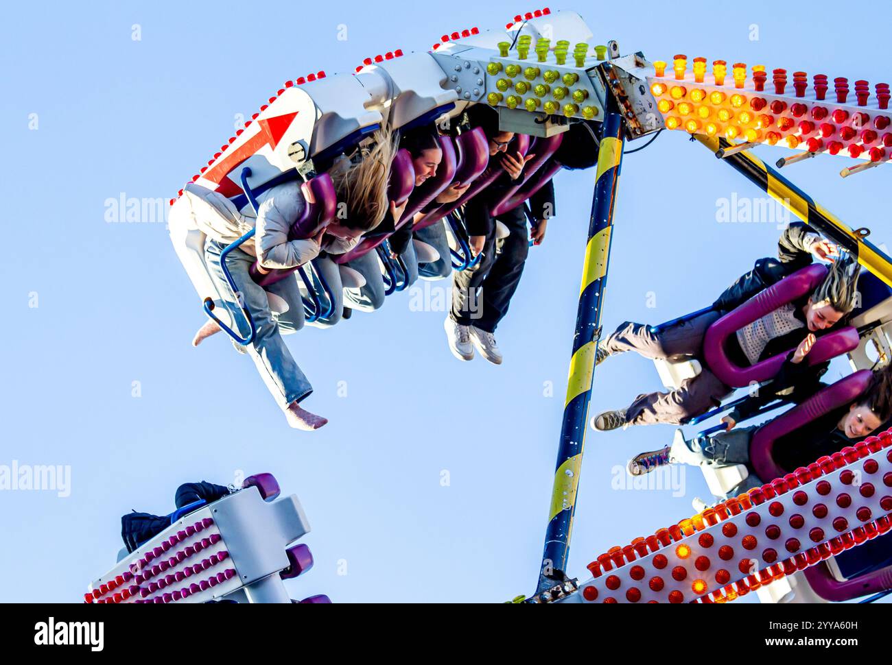 Local people are out having fun riding the Freak Out Carnival ...