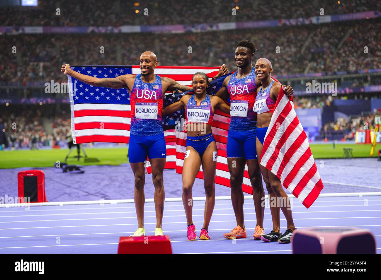 Vernon Norwood,Bryce Deadmon,Shamier Little,Kaylyn Brown celebrating in ...
