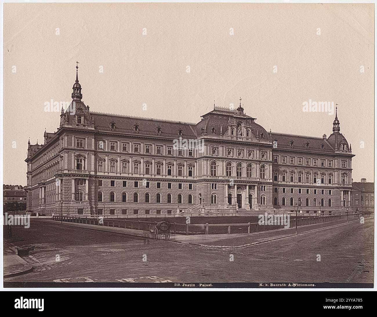 Palace of Justice, Vienna, ca 1870, by Michael Frankenstein Stock Photo ...