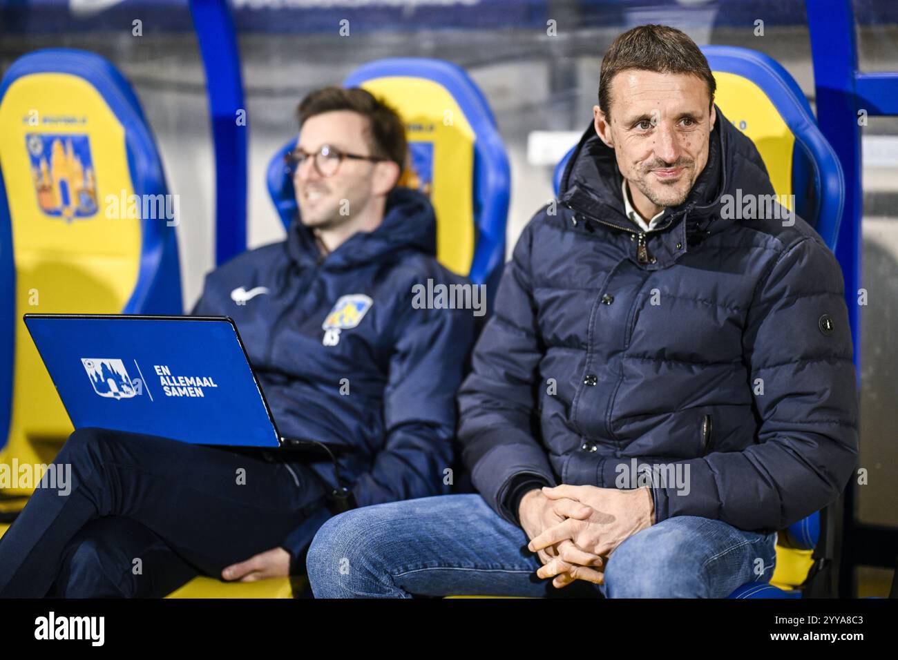 Westerlo's head coach Timmy Simons pictured before a soccer match ...