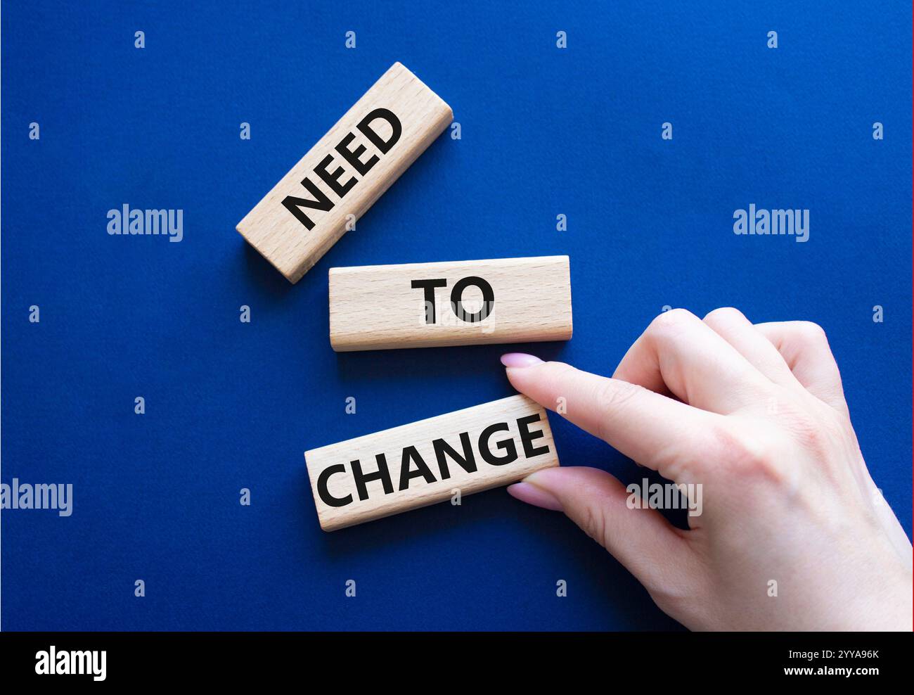 Need to change symbol. Concept words 'Need to change' on wooden blocks ...